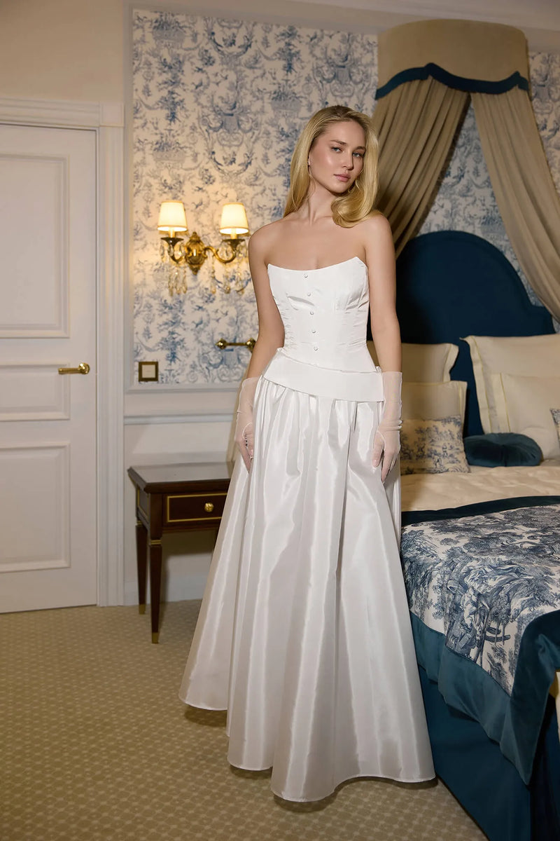 "Serment" Buttoned Corset And Lapel Skirt – POST MERIDIEM