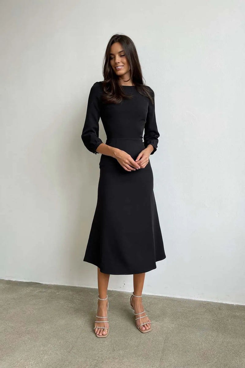 Viscose Fitted Dress – POST MERIDIEM