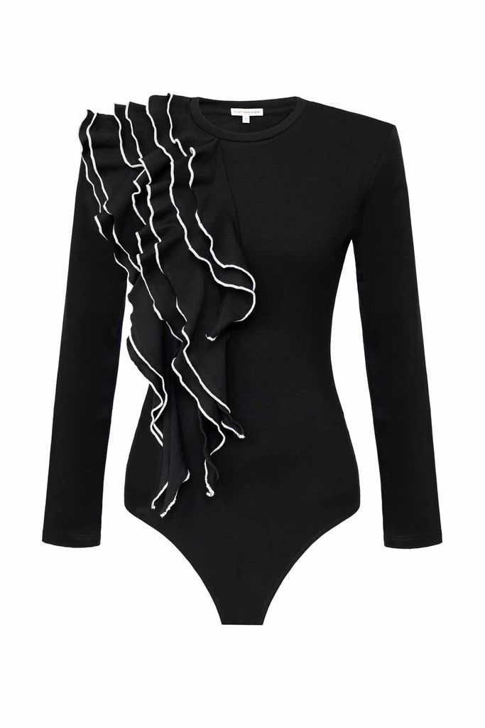 Knitted Ruffled Bodysuit – POST MERIDIEM