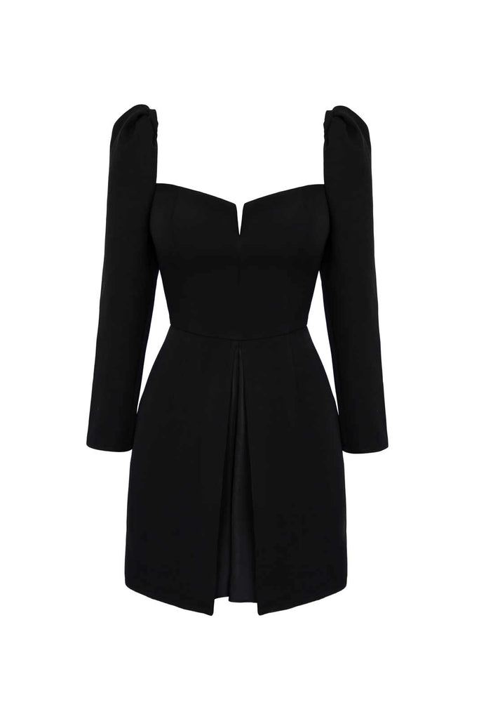 Long Sleeve A-Line Mini Dress – POST MERIDIEM